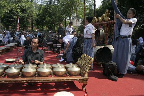 teacher and javanese gamelan editorial image image of gamelan