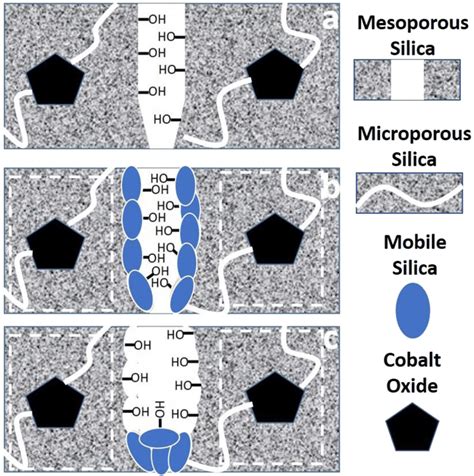Idealised Structural Model Of Silica Cobalt A Prior To Hydrothermal Download Scientific Diagram