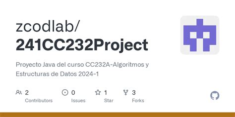 Github Zcodlab Cc Project Proyecto Java Del Curso Cc A Algoritmos Y Estructuras De