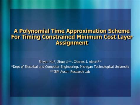 ppt a polynomial time approximation scheme for timing constrained