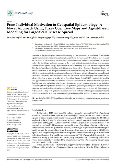 Pdf From Individual Motivation To Geospatial Epidemiology A Novel Approach Using Fuzzy