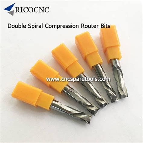 Carbide Compression Router Bits Double Spiral Bits For MDF Laminate Carving