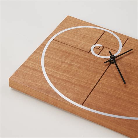 Fibonacci Spiral Clock With Aluminum Inlay — Carol Jackson Furniture