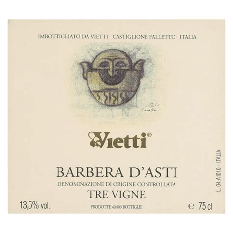 Vietti Tre Vigne Barbera D Asti 2021 Italian Red