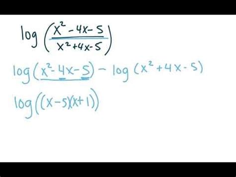 Expanding Logarithm by Factoring - YouTube