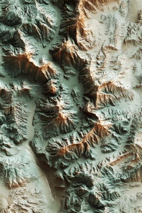 Aerial Gis Map Showing The Topography Of A Canyon System Rendered In 3d Using Lidar Scan Data