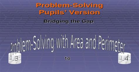 Ppt Bridging The Gap Problem Solving Pupils Version Note To Pupils