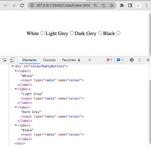 Dynamic Html Radio Button Using Javascript