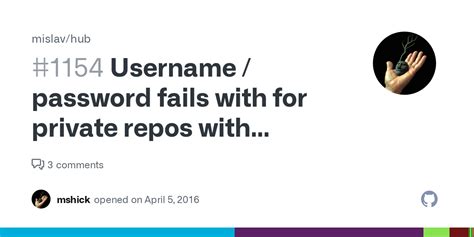 Username Password Fails With For Private Repos With Remote Invalid Username Or Password