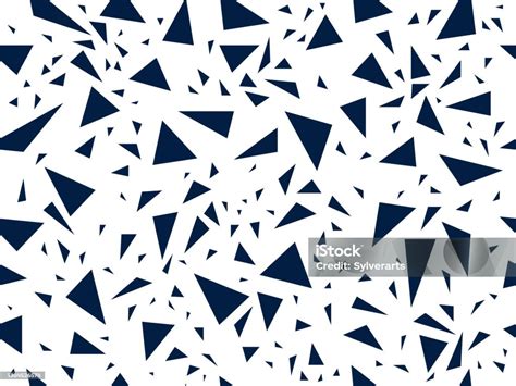 Abstract Messy Chaotic Triangles Seamless Vector Background Particles