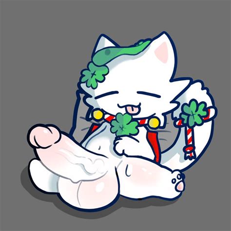 Rule 34 3 Fingers 3 Toes Big Balls Big Penis Cat Ears Cat Tail Clover Plant Hyper Penis