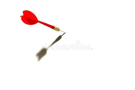 Red Dart Sticking Out Of White Space With Shadow On A White Background Stock Photo Image Of