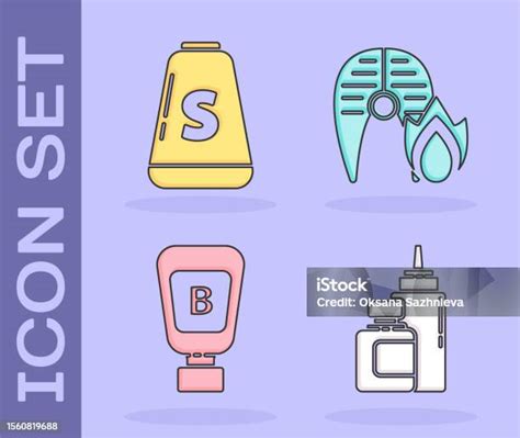 소스 병 소금 소스 병 구운 생선 스테이크 및 불 불꽃 아이콘을 설정합니다 벡터 겨자에 대한 스톡 벡터 아트 및 기타 이미지