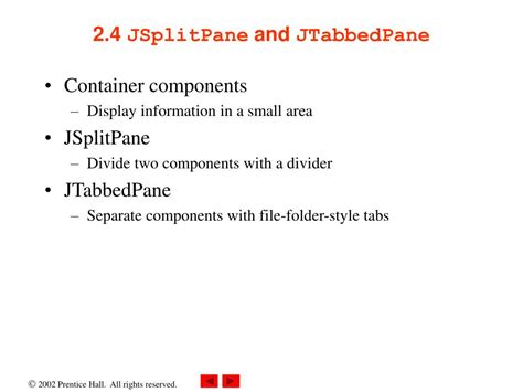 ppt chapter 2 advanced swing graphical user interface components