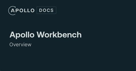 Apollo Workbench Apollo Graphql Docs