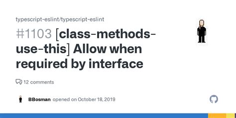 [class methods use this] allow when required by interface · issue 1103