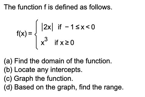 Solved The Function F Is Defined As Follows F X X If Chegg Com