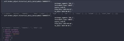 No Data While Fetching Today S Historical Daily Data APIs Automation Algos Code MadeForTrade