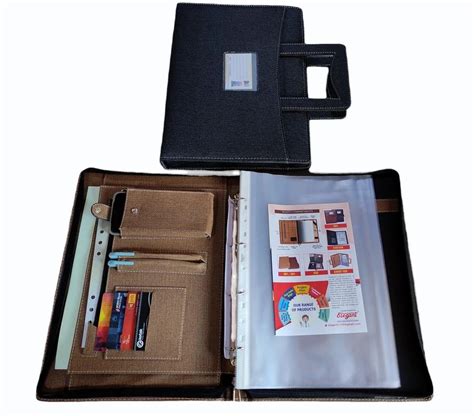 Folding Handle File Bag Khadi Document File Bag With Ring Clip Code 509 F S Manufacturer From