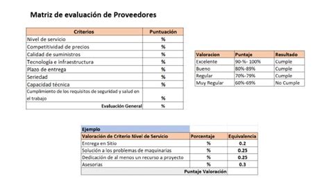 Matriz de Evaluación A Proveedores | PDF