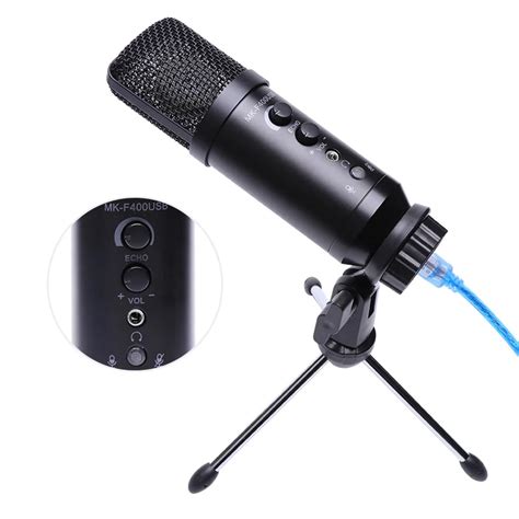 다기능 Usb 콘덴서 마이크 스튜디오 Professionnel 카디오이드 마이크 가라오케 모니터 리버브 삼각대 포함마이크
