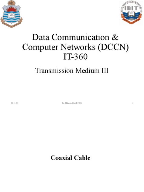 Data Communication And Computer Networks Dccn It 360 Transmission