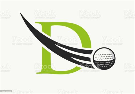 편지 D 골프 디자인 템플릿 하키 스포츠 아카데미 간판 클럽 심볼 Championship에 대한 스톡 벡터 아트 및 기타 이미지