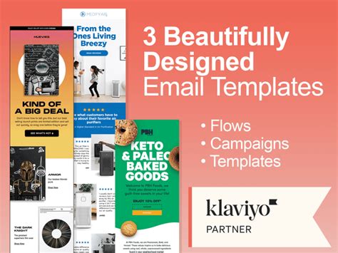 3 Custom Designed Klaviyo Email Templates Upwork