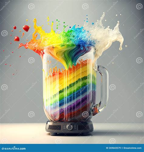 Pintura Colorida Esparsa Da Diversidade De Cores Do Misturador Ai Generativo Ilustração Stock