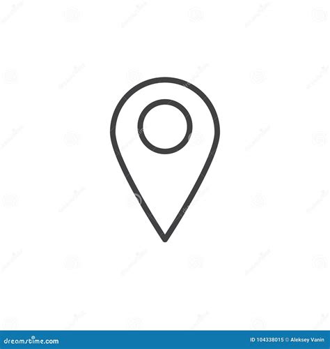 Map Pointer Line Icon Stock Vector Illustration Of Editable 104338015