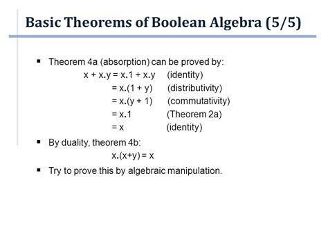 boolean algebra theorems