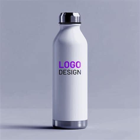 A White Water Bottle Logo Mockup Premium Ai Generated Psd