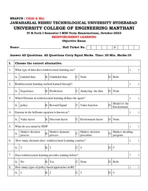 Ml Lab Ml Lab Manual R B CSE AIML III IV Year JNTU Hyderabad MACHINE LEARNING LAB B