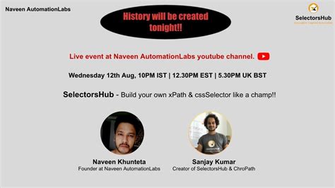 Selectorshub Mega Event Build Your Own Xpath And Css Selector Like A