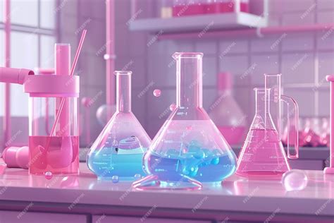 Chemistry Laboratory On Grey Background 1 Chemis Premium Ai Generated