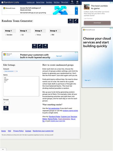 Random Team Generator Split A List Into Random Groups 2 Pdf