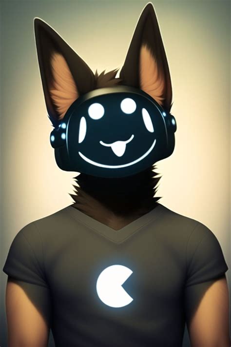 Full Body Anthropomorphic Protogen Happy Face Ca Openart
