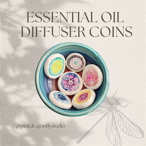 Diffuser Coin Mandala Clay Essential Oil Passive Diffuser Etsy