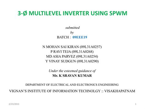 Three Phase Multi Level Inverterpptx