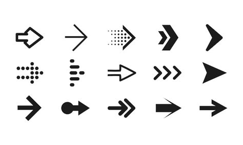 Premium Vector Set Cursor Arrows Vector Icon
