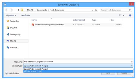 How To Change The Default Format For Microsoft XPS Document Writer In
