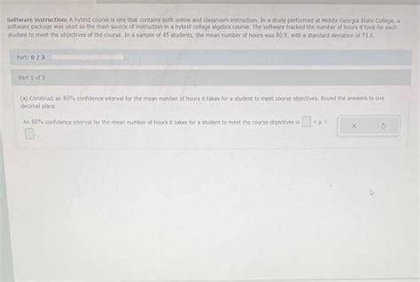 Solved Soltware Instruction A Hybrid Course Is One That