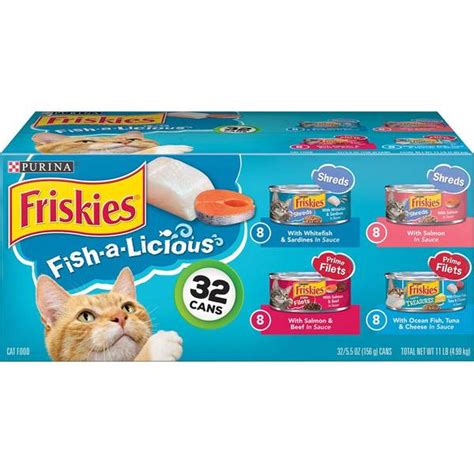 Friskies 32 Count Fish A Licious Variety Pack 55 Oz Seafood Flavors