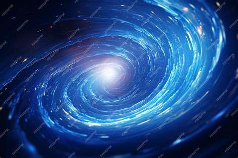 Blue Spiral Wave Pattern Background Generative Ai Premium Ai Generated Image