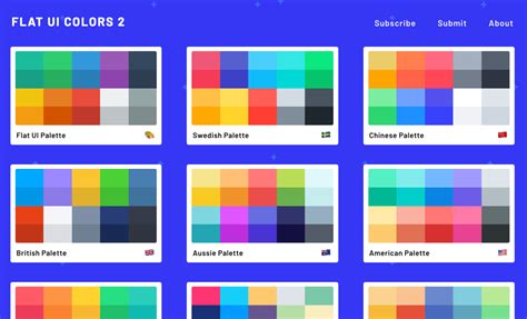 flat ui colors 2 — 13 countries 13 designers 13 more color palettes