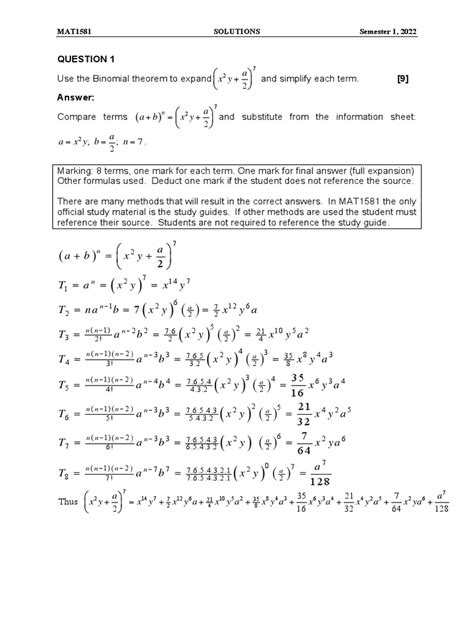 Mat1581 Assignment 1 Solutions Pdf Abstract Algebra