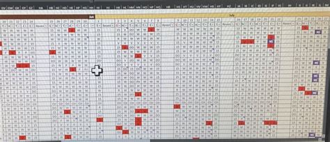 attendance sheet conditional formatting to highlight column 45 days