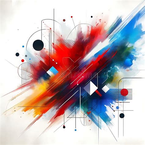 Custom 1 Abstract Art With Colors And Shapes In Motion A Stunning