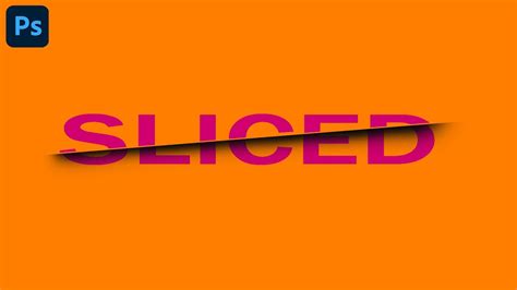 sliced text effect photoshop tutorial youtube