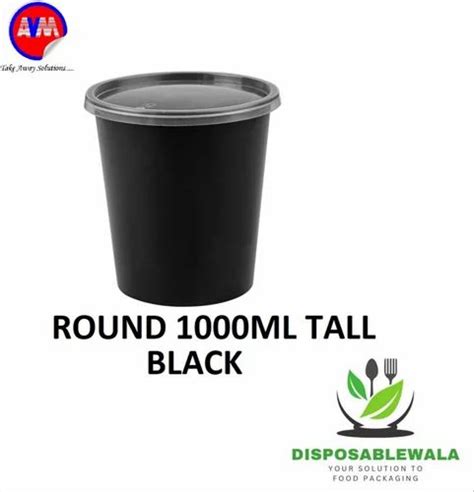 Capacity 1 Litre 1000 Ml Disposable Round Leak Proof Containers With